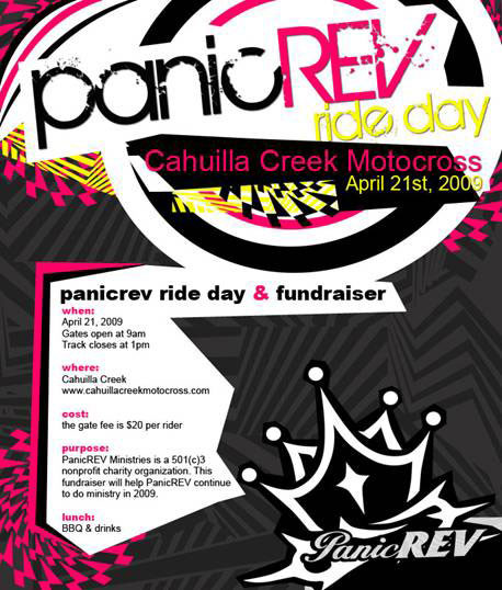 PanicREV Ride Day/Fundraiser - Motocross Press Release - Vital MX